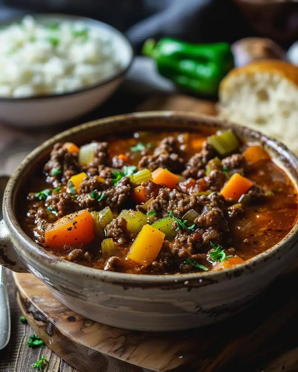 Citrus Spicy Ground Beef Stew